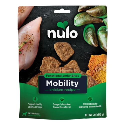 Nulo Functional Jerky Bites Mobility Chicken Recipe Dog Treats - 5 oz
