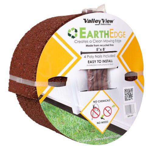 Valley View 8' Roll Rubber Earth Edging - Cedar Red