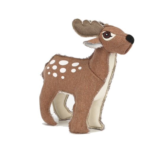 CRITTER CREED Deer Canvas Plush Dog Toy