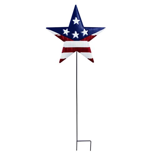 Alpine Corporation Patriotic Star Stake