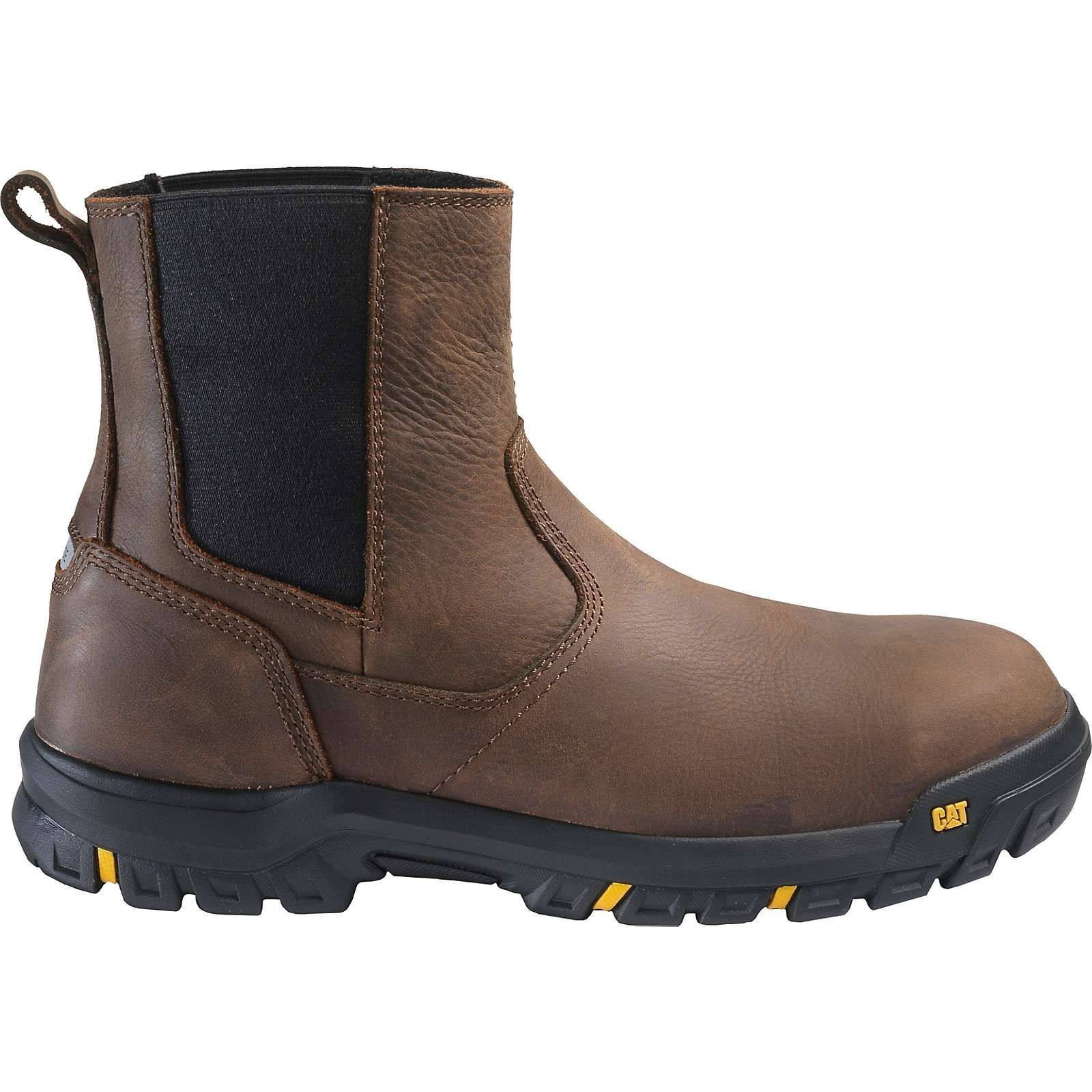 CAT Men's Clay Grain Leather Wheelbase Steel Toe Work Boots