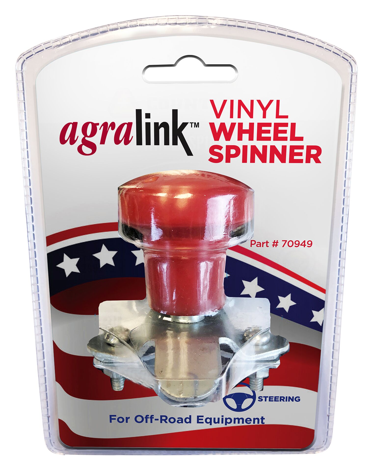 Agralink Vinyl Wheel Spinner in Red