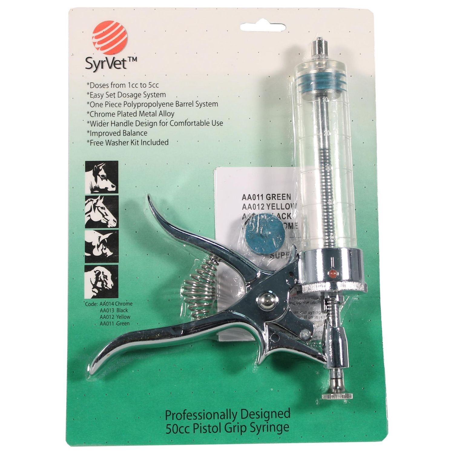 Syrvet Pistol Grip Syringe - 50cc