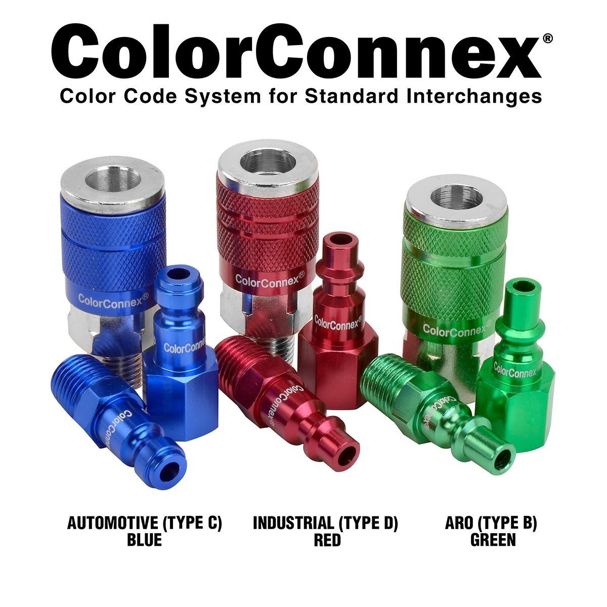 Legacy Color Connex Type D 7 Piece 1/4 in. Red Coupler and Plug Kit
