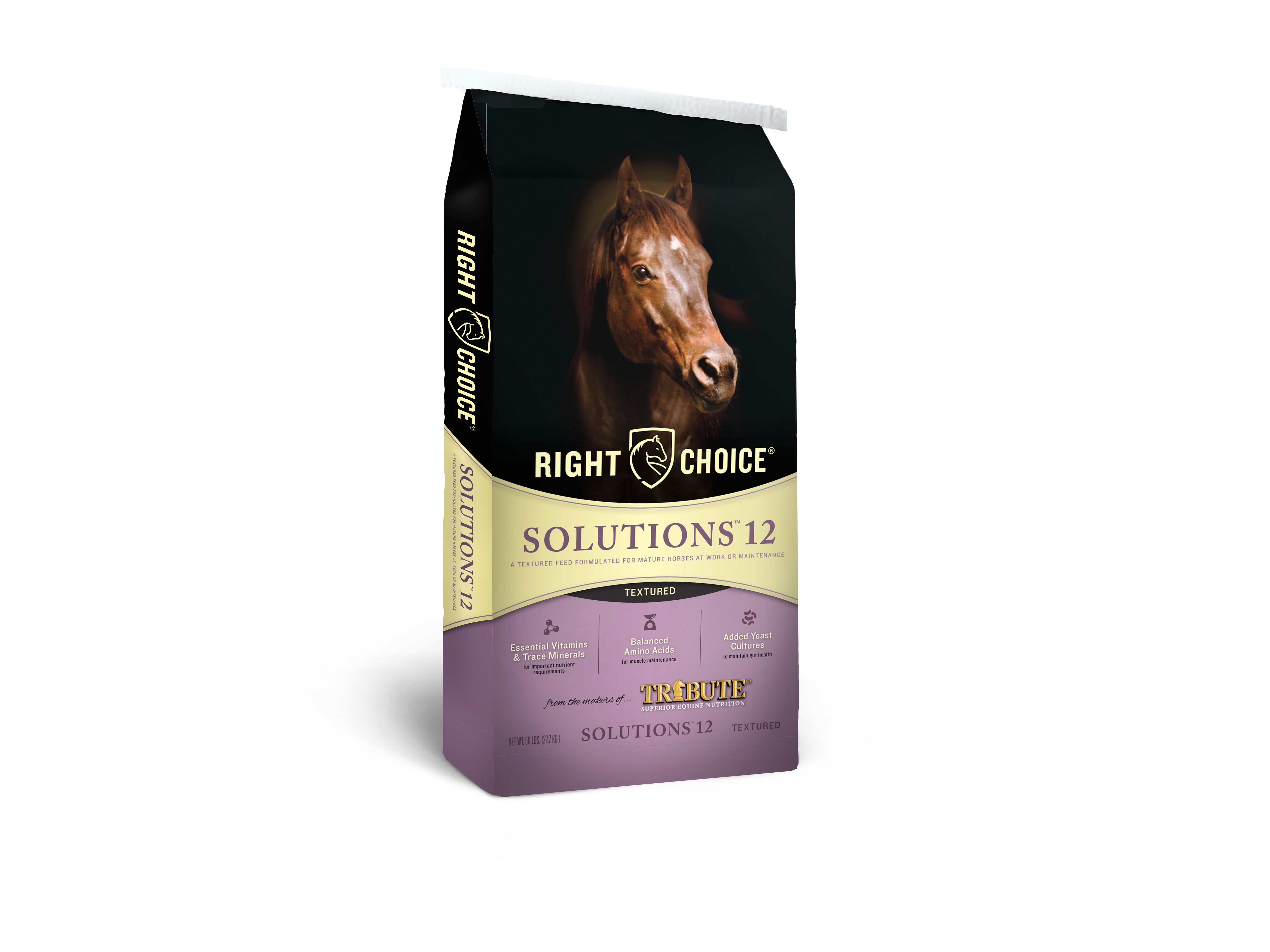 Right Choice Solutions 12% Textured Horse Feed - 50 lb