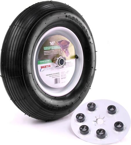 Martin Wheel 16" Wheelbarrow Wheel Assembly With Universal Hub