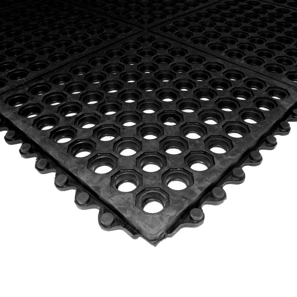 QRRI Inc. Interlocking Rubber Ring Mat - 3x3 Foot x 1/2 Inch
