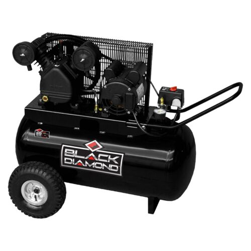 Black Diamond 20 Gallon Horizontal Portable V-Twin Air Compressor