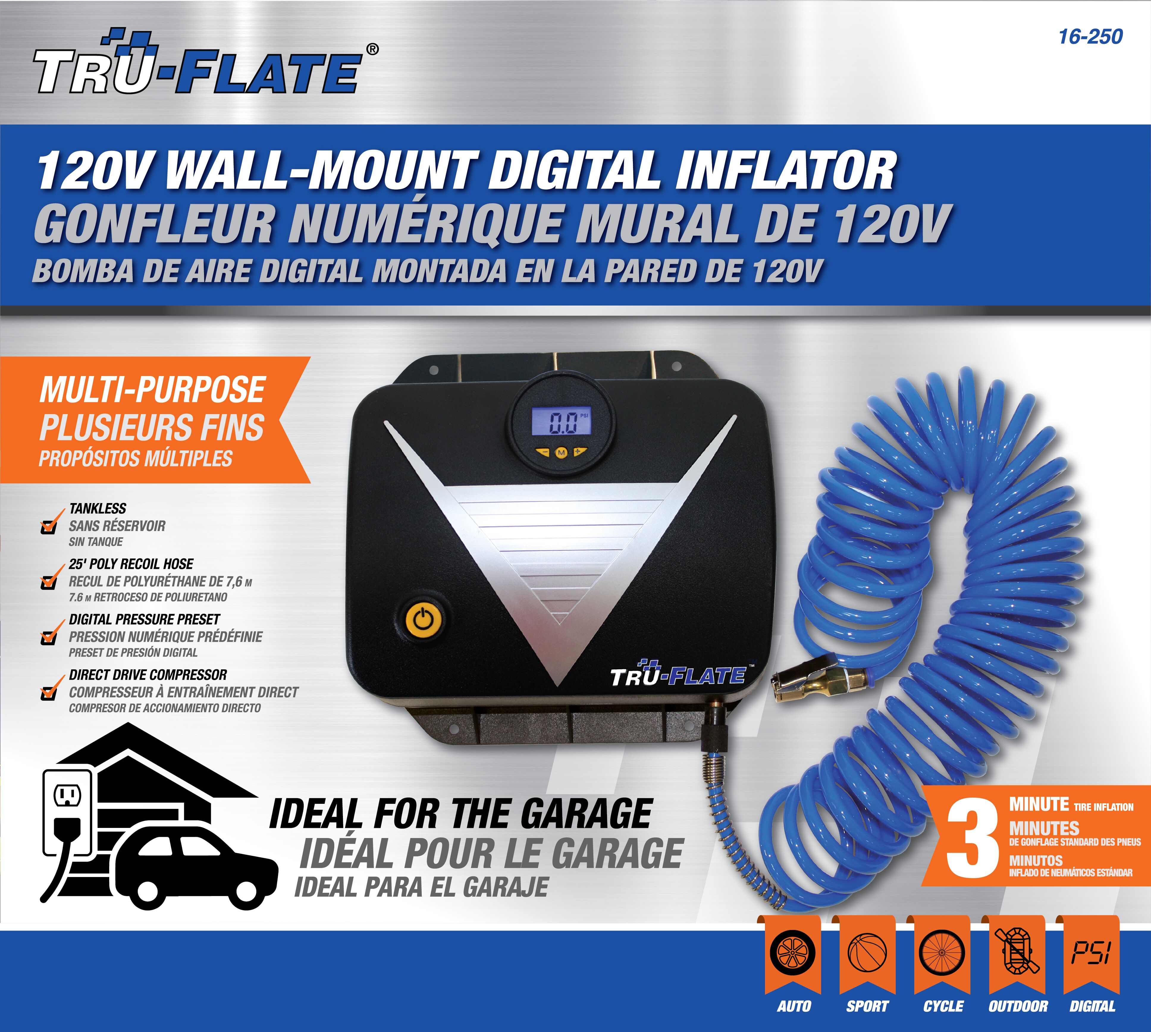 Tru-Flate Wall Mount Digital Inflator