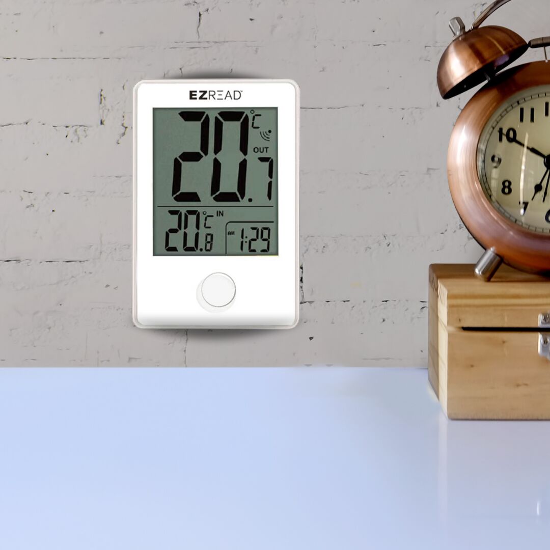 EZ Read Digital Thermometer with Clock