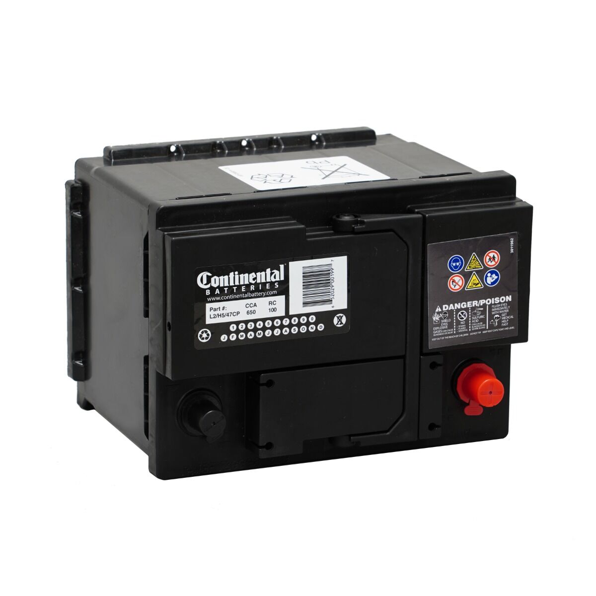 Continental 12 Volt 650CCA SAE Auto Battery - L2/H5/47CP