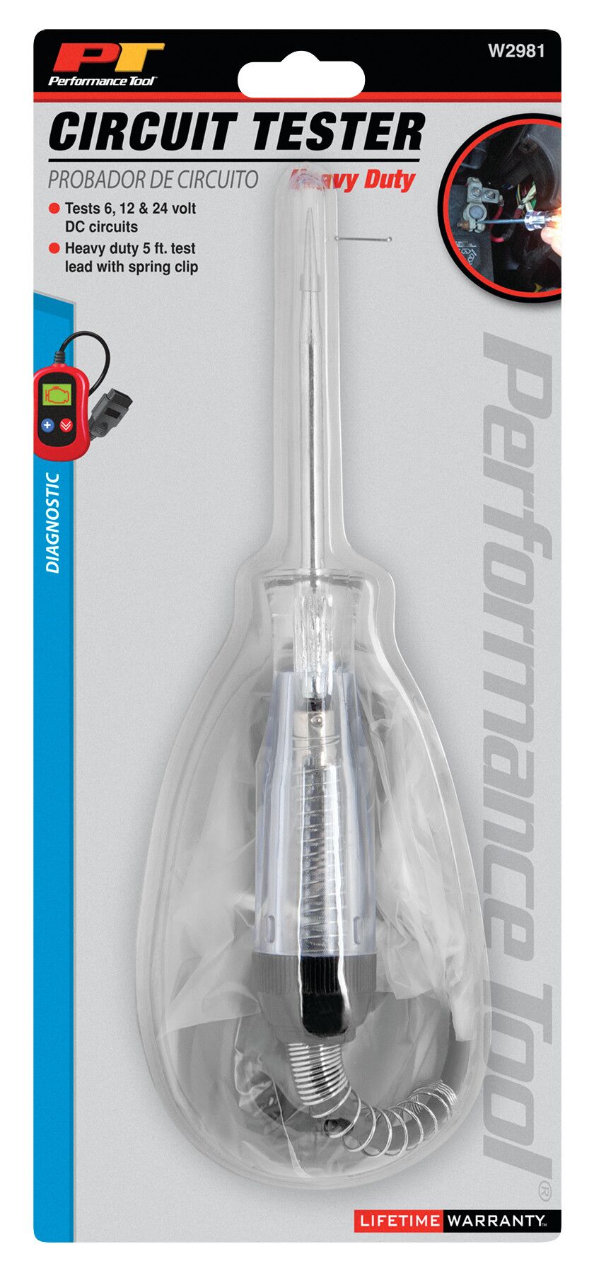 Performance Tool 12 Volt Heavy Duty Circuit Tester