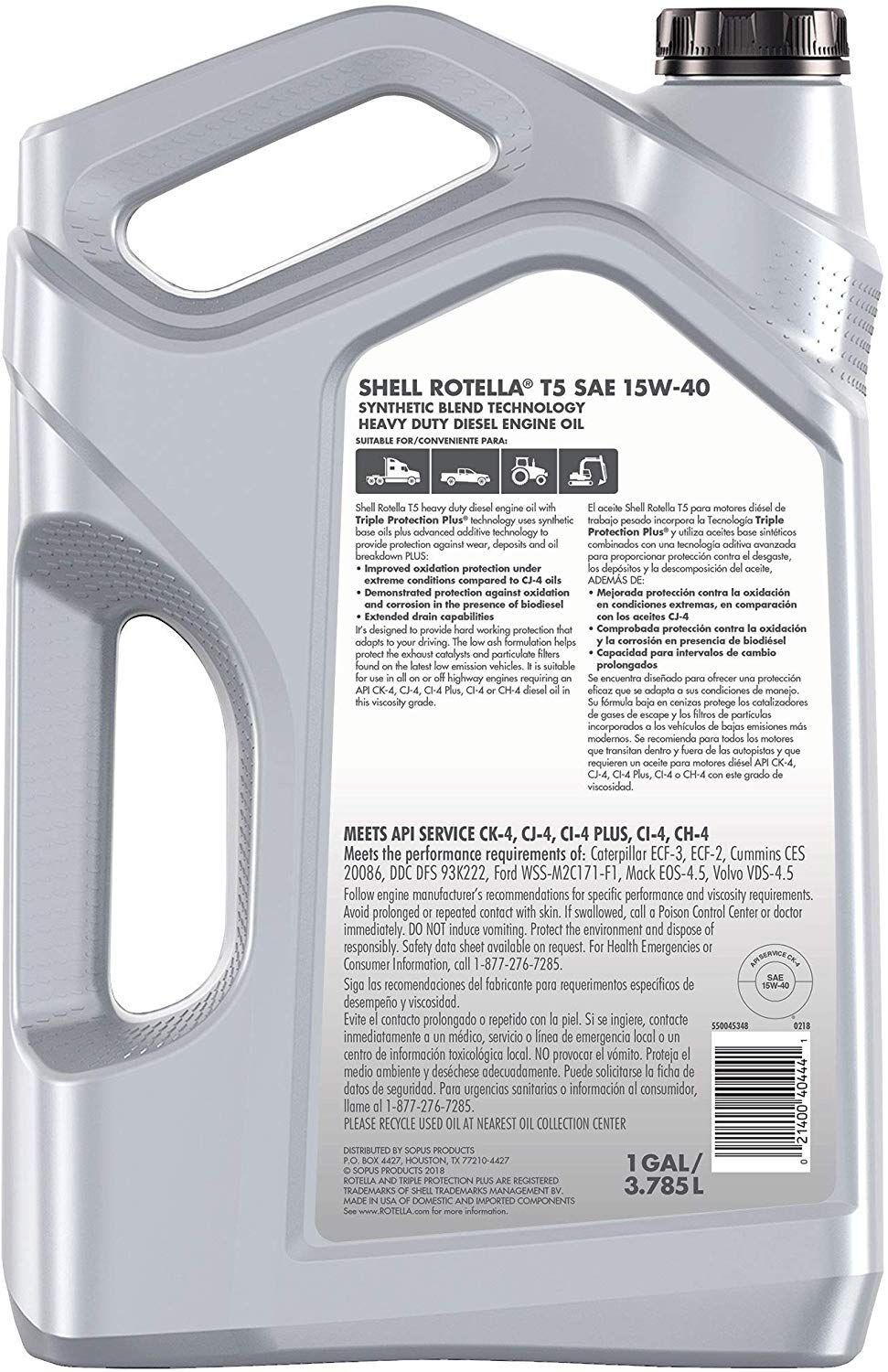 15W-40 T5 Synthetic Blend Heavy Duty Diesel Oil