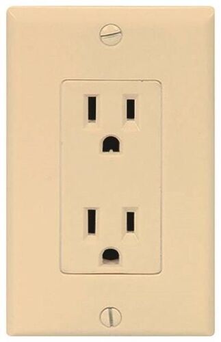 Cooper Wiring Grounded Standard Duplex Receptacle 125 V /15A 2 Pole 3 ...