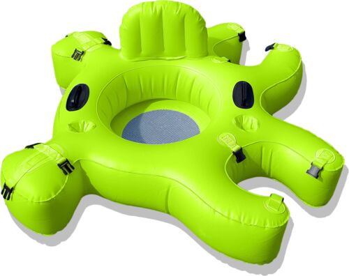 Fluzzle Tube Interlock Float Tube in Green