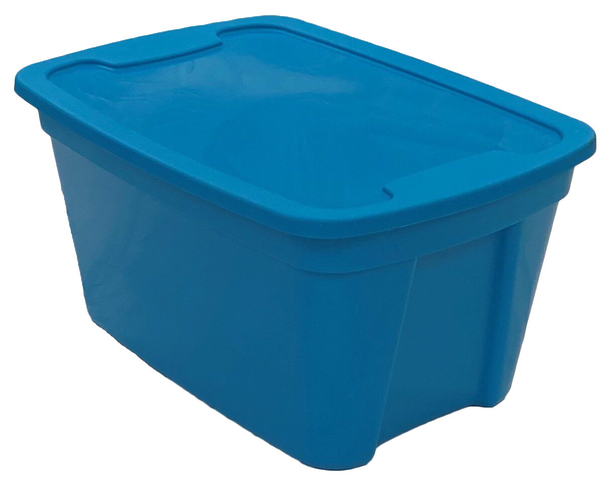 Edge Plastics 5 Gallon Solid Aqua Storage Bin
