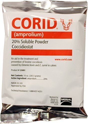 Merial Corid (amprolium) 20% Soluble Powder Coccidiostat - 10 oz