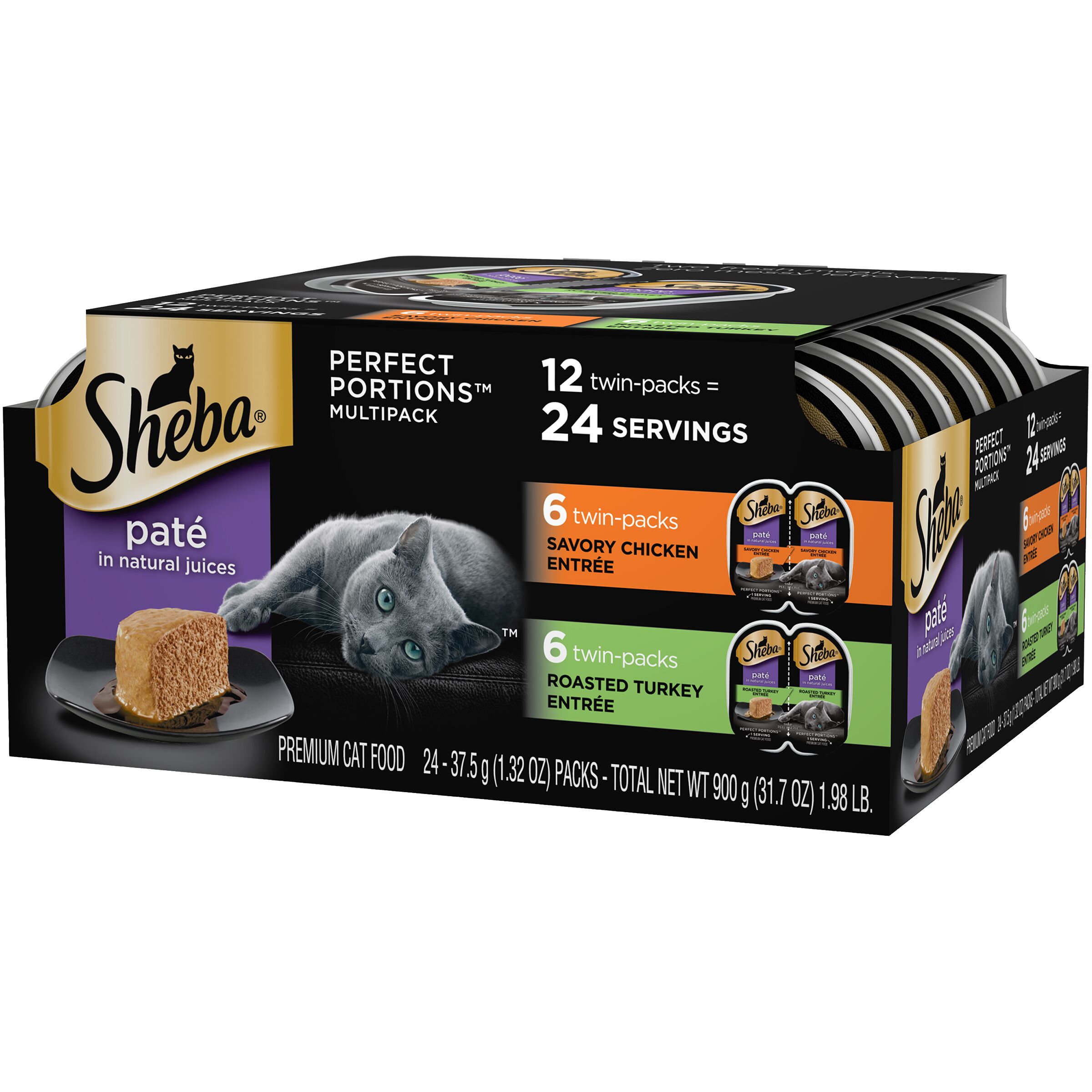 Perfect Portions Paté Cat Food - 12-Pack Multipack