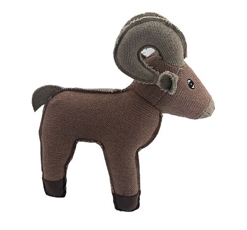 CRITTER CREED Ram Canvas Plush Dog Toy