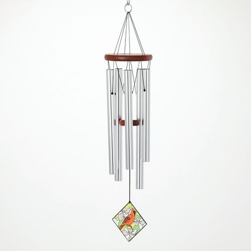 Woodstock Chimes 26" Cardinal Stained-Glass Acrylic Catcher Garden Chime