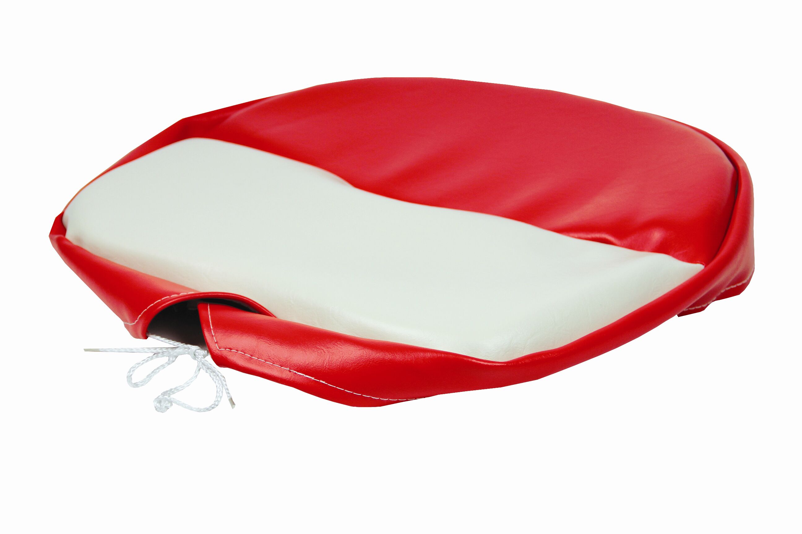 Black Talon Seats Deluxe Pan Seat Cushion in Red/White