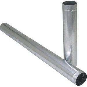 Imperial 8" X 24" Gray Metal Stove Vent Pipe