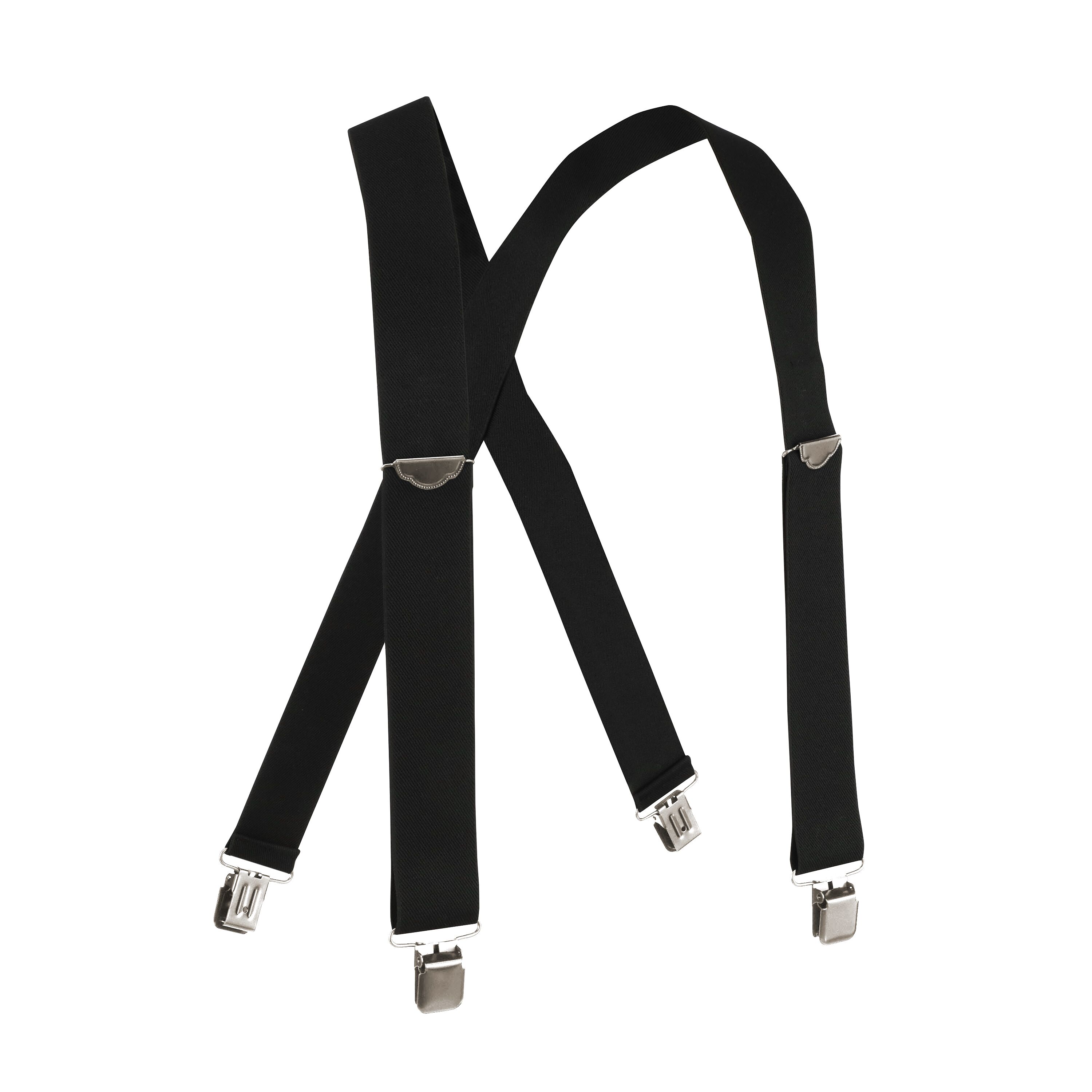 2" X-Back Work Clip-On Suspender with Black Webbing