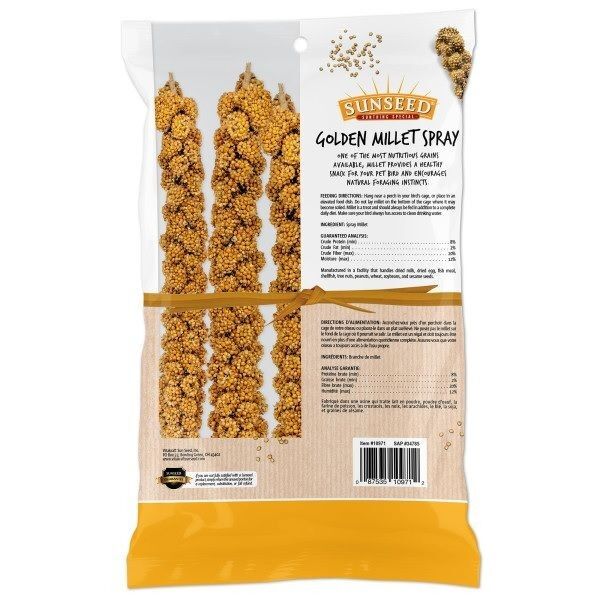 Sunseed Small Bird Golden Millet Spray Treats - 7 oz