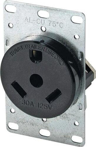 Cooper Wiring 30 A, 125 V, 2 Pole, 3 Wire Straight Blade Power Receptacle