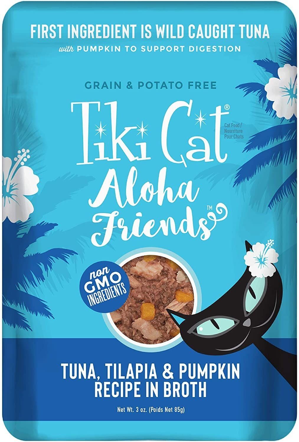 Tiki Cat Aloha Friends Wet Cat Food Tuna Tilapia Pumpkin - 3 oz