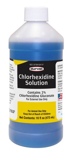 Durvet Chlorhexidine Gluconate 2% Solution - 16 oz