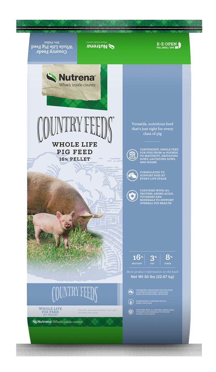 Nutrena Country Feeds Whole Life Pig Feed - 50 lb