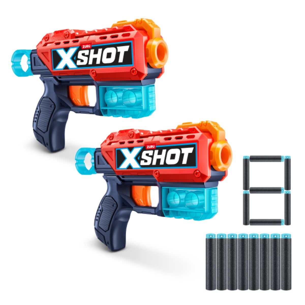 XSHOT Excel Double Kickback Blaster Combo Pack (8 Darts, 6 Cans)
