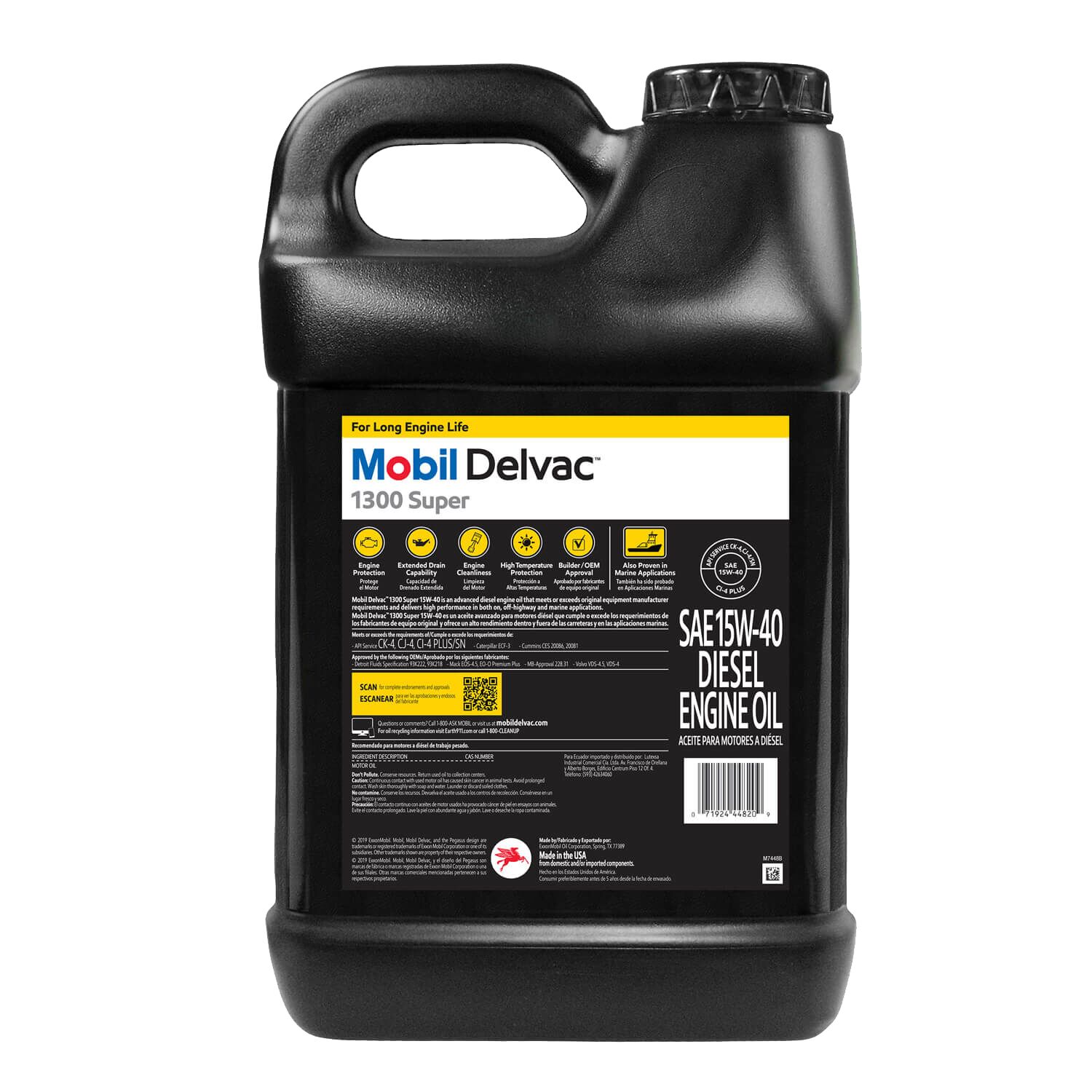 Delvac 1300 Super 15W-40 Diesel Engine Oil - 2.5 Gallon
