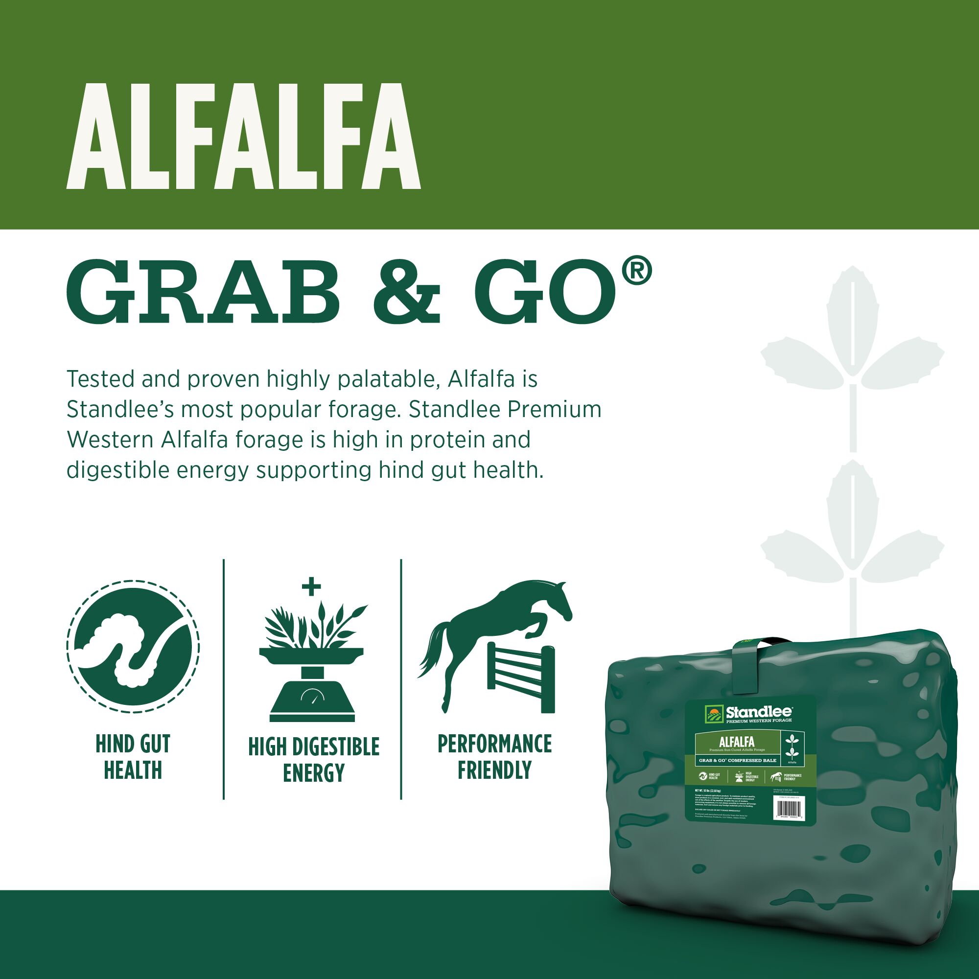 Standlee Hay Company Alfalfa Grab & Go Compressed Bale