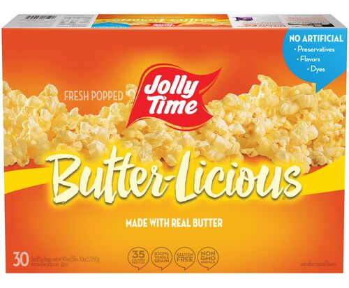 Jolly Time Butter-Licious Microwave Popcorn 30 Pack