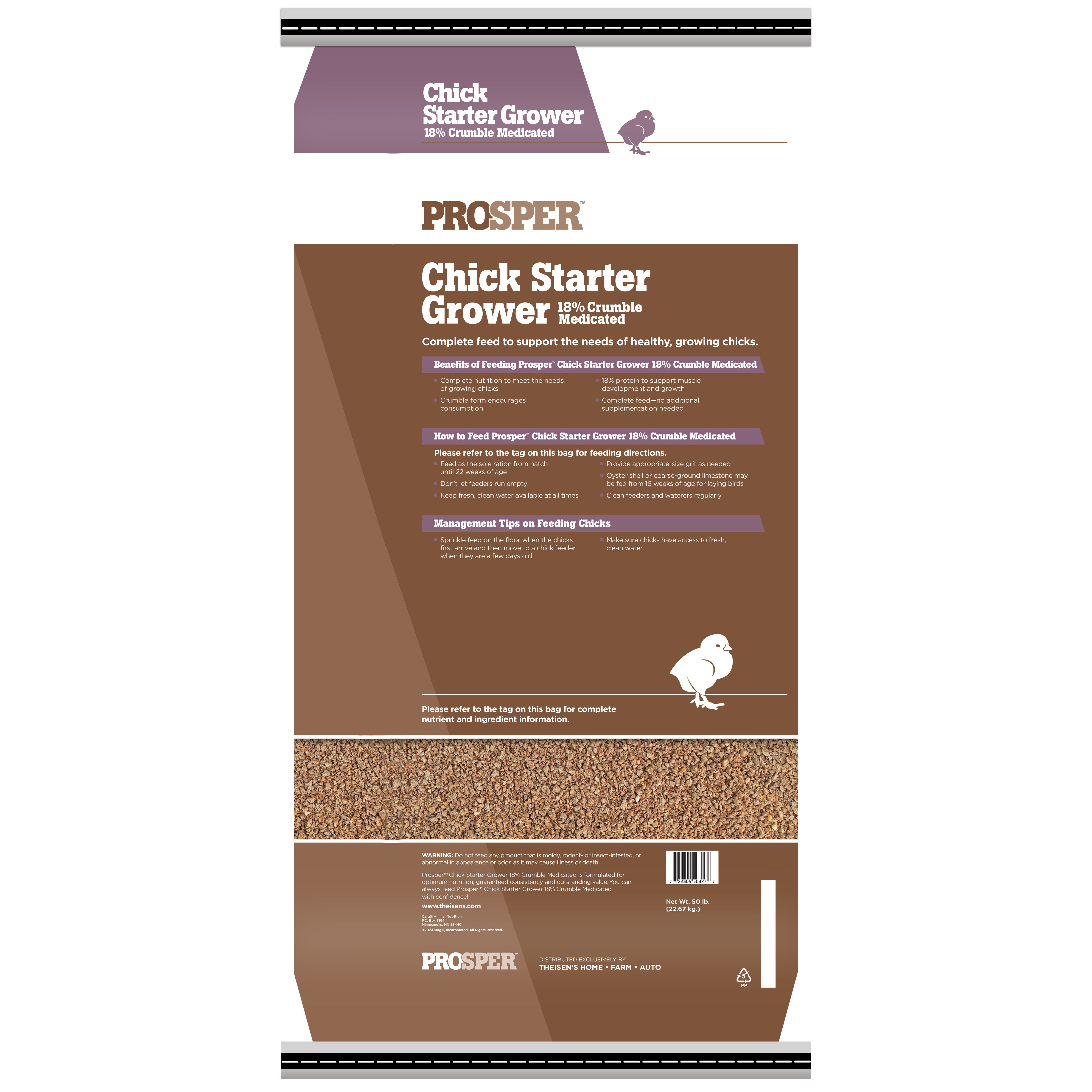 Prosper Chick Starter Grower 18% Crumble Medicated