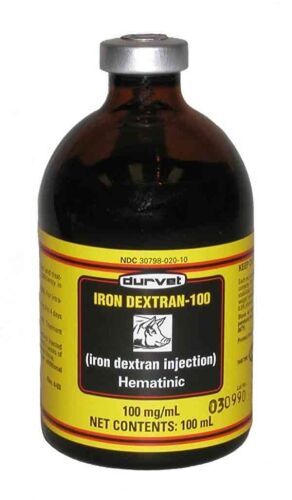 Durvet Iron-100 (Iron Hydrogenated Dextran Injection) - 100 ml