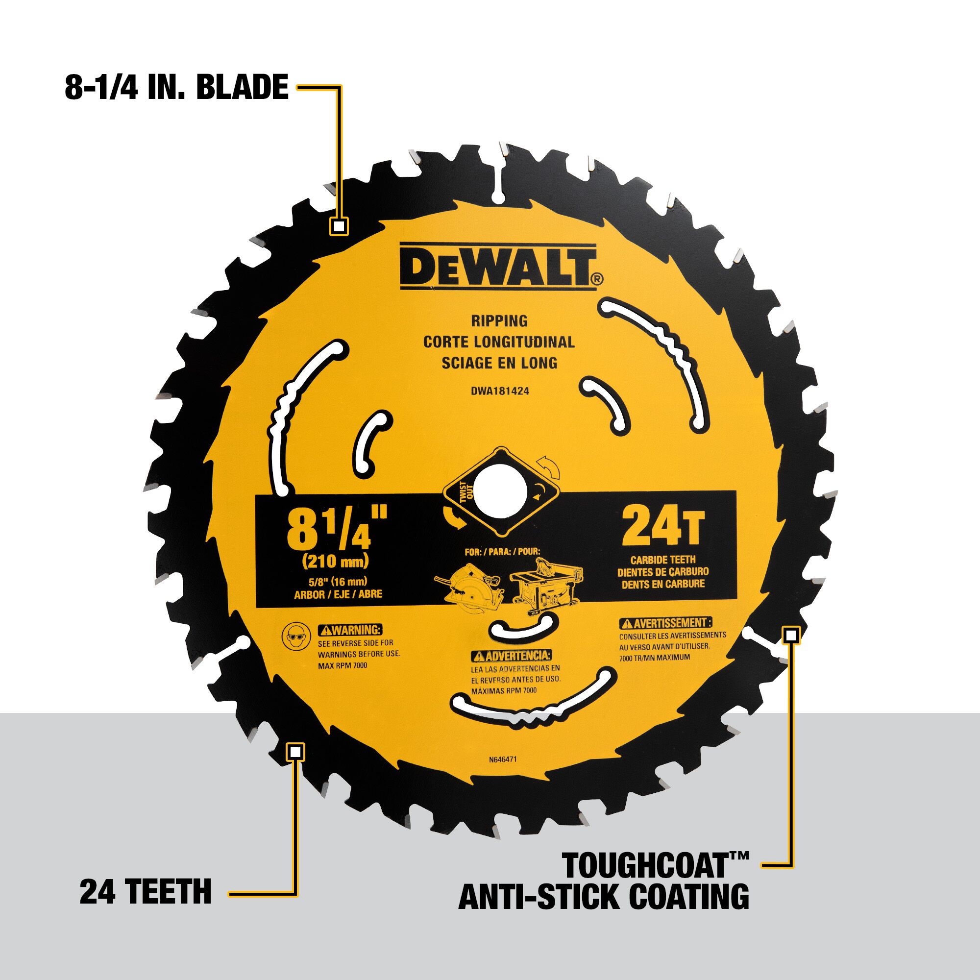8-1/4" Cicular Saw Blades - 24 Tooth