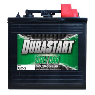 DuraStart 6 Volt SAE Golf Cart Battery 185 Min RC - 2GC-110