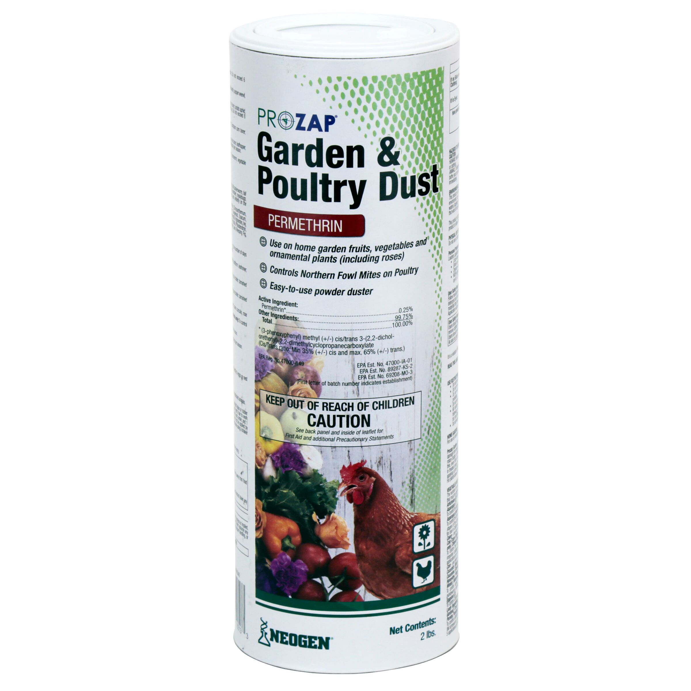 Prozap Garden & Poultry Dust - 2 lb Shaker