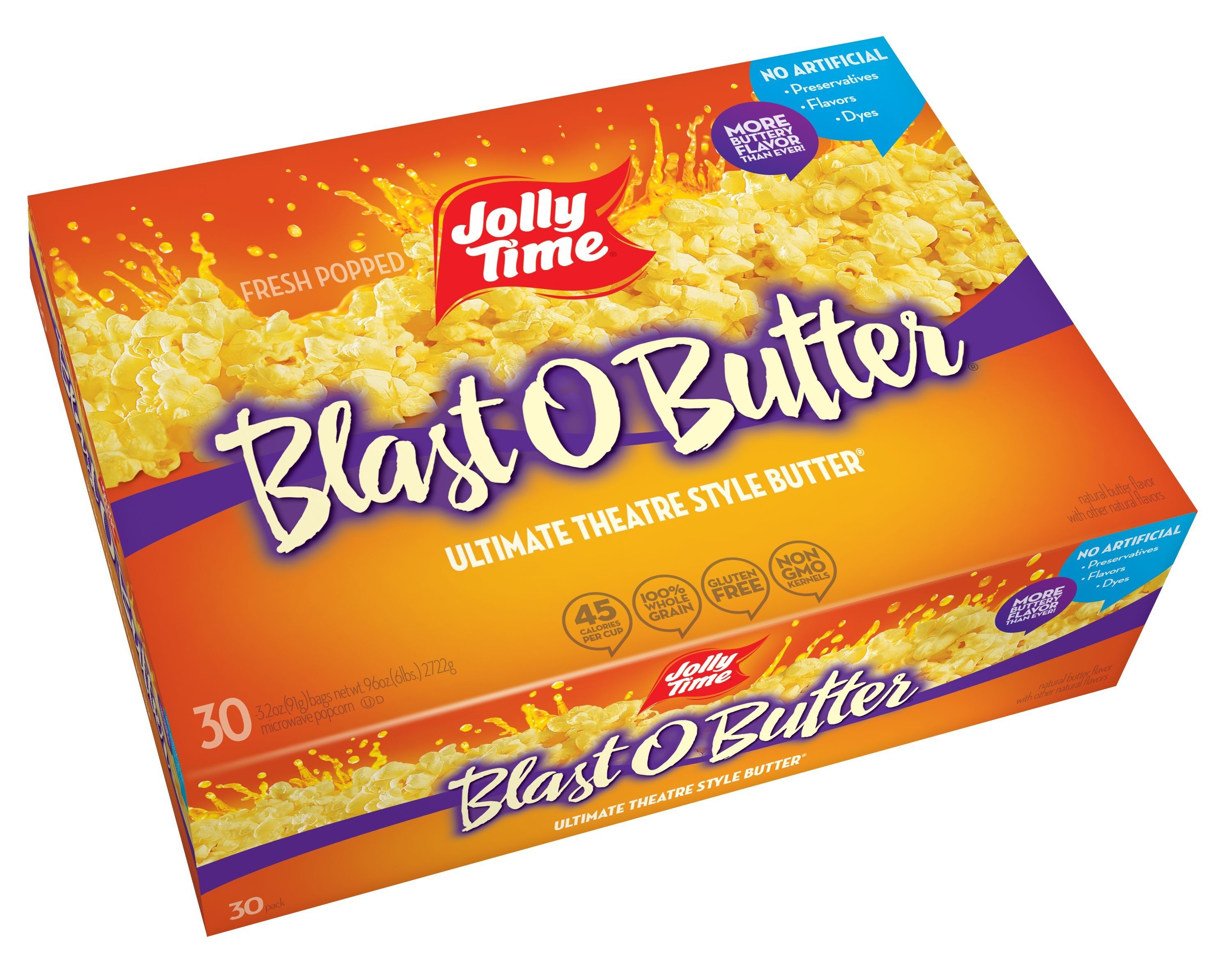 Jolly Time Blast O Butter Microwave Popcorn 30 Pack