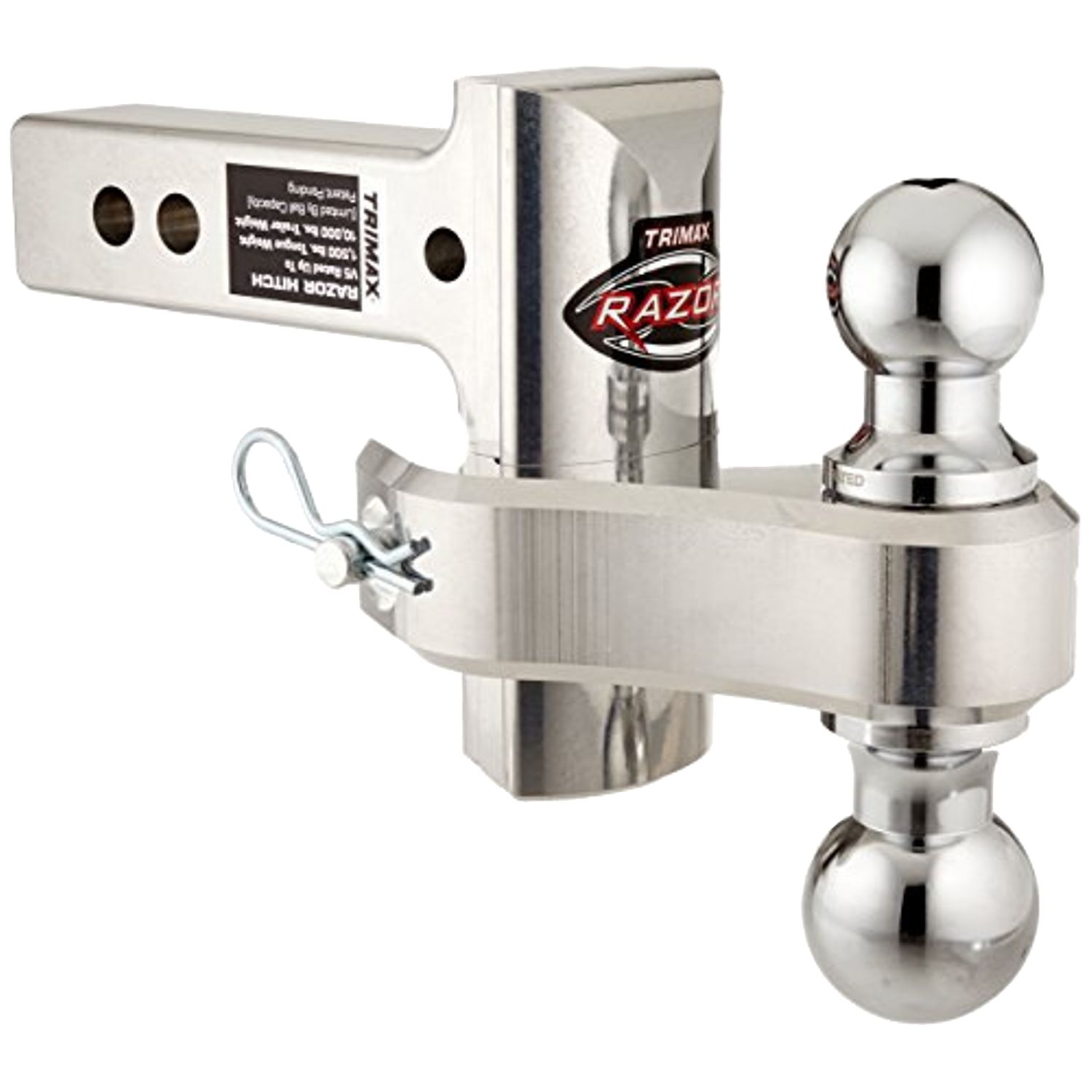 TriMax Aluminum Adjustable Hitch with Dual Hitch Ball and Receiver ...