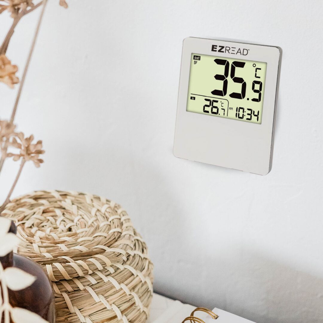 EZ Read Large Digital Thermometer with Clock