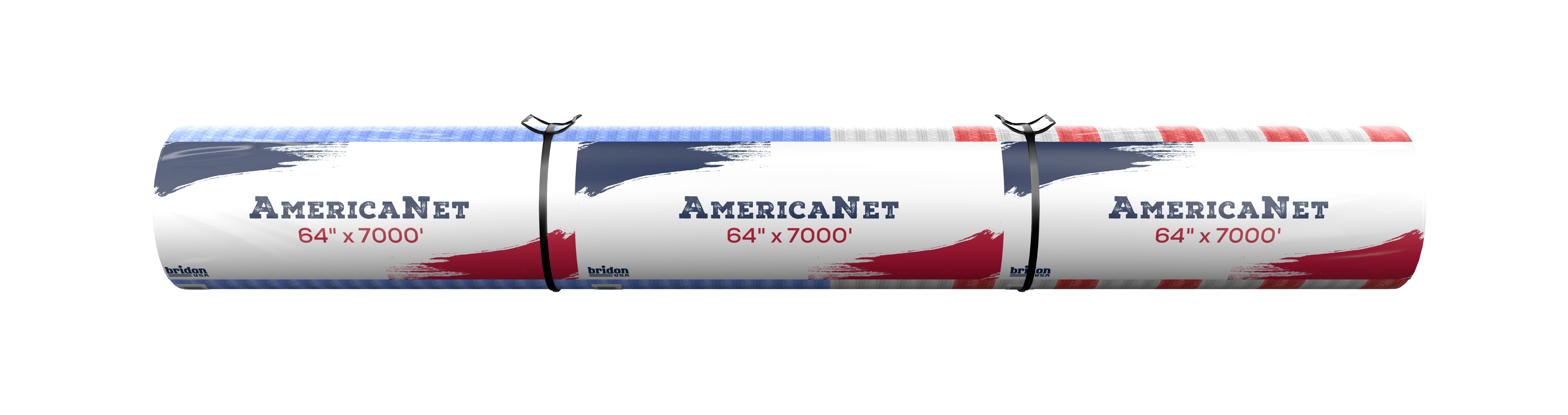 Bridon-USA AmericaNet Red White & Blue 64" X 7000' Netwrap
