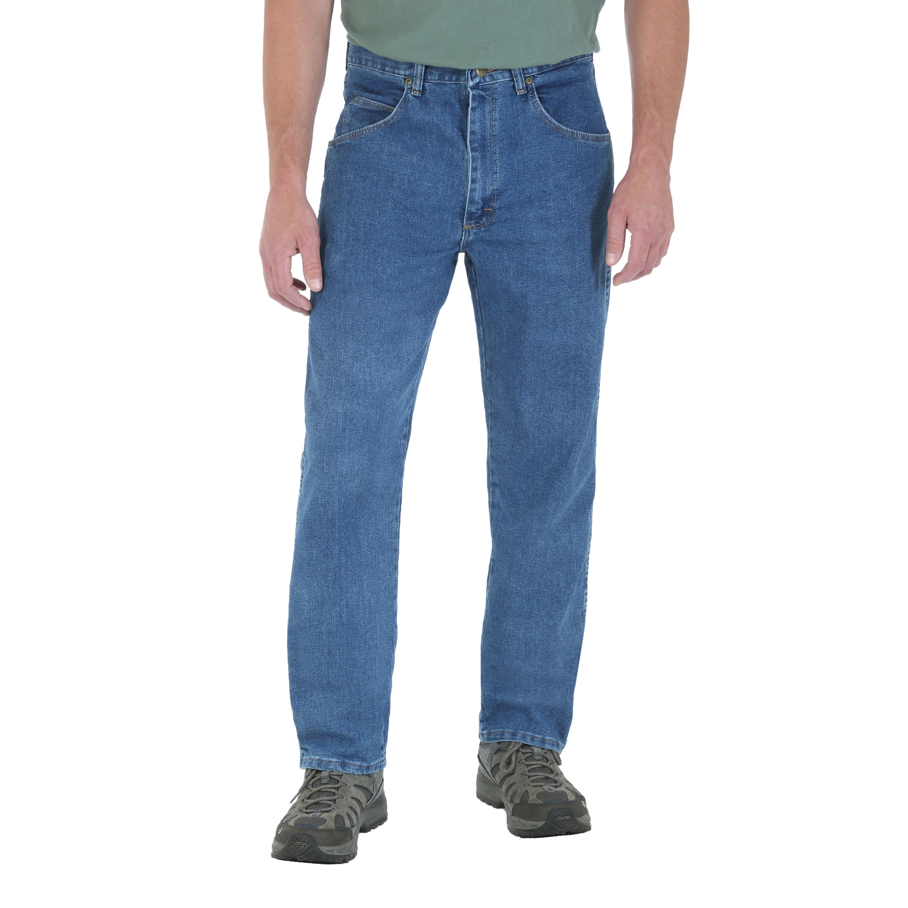 Men's Rugged Wear Relaxed Stretch Flex Denim Jean in Stonewashed