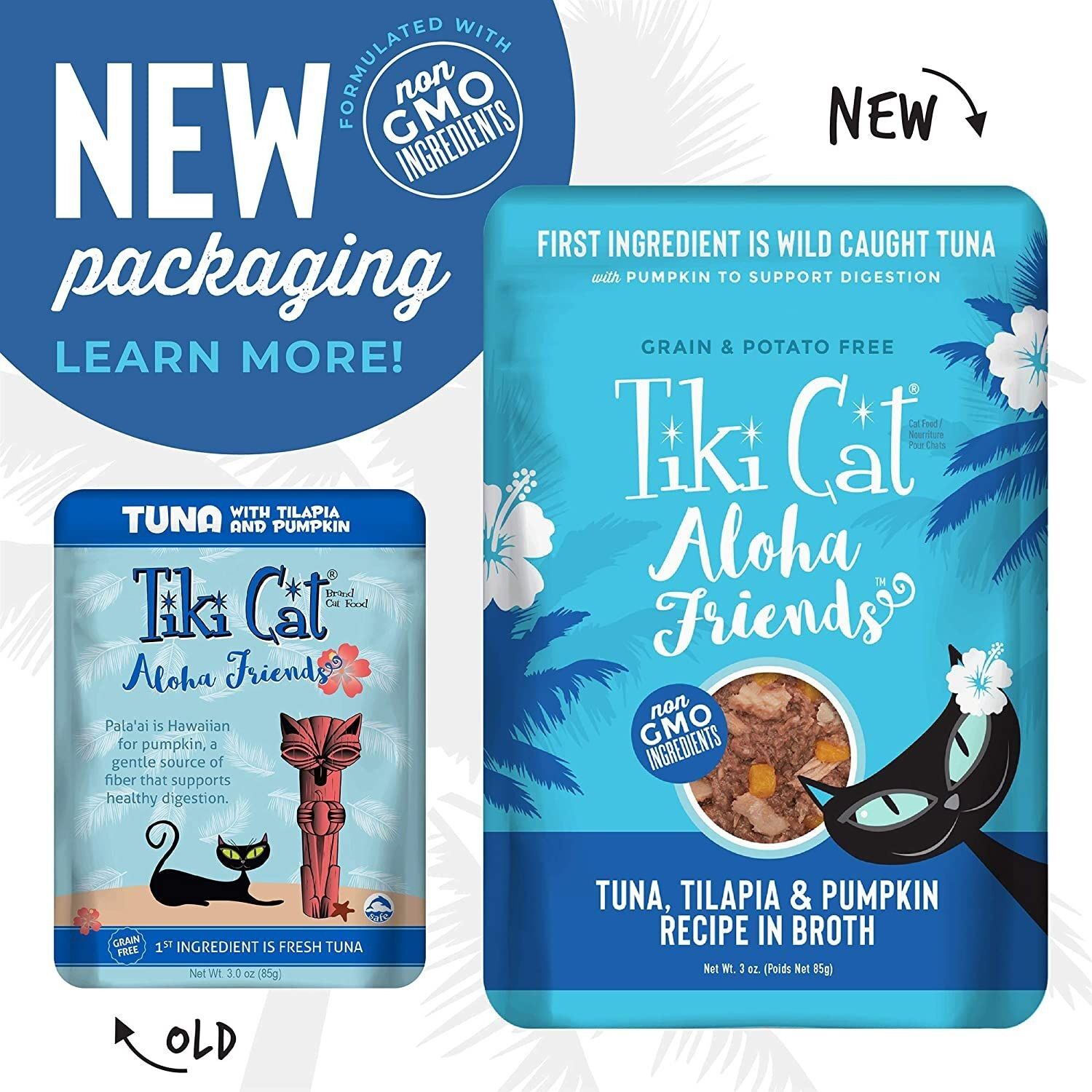 Tiki Cat Aloha Friends Wet Cat Food Tuna Tilapia Pumpkin - 3 oz