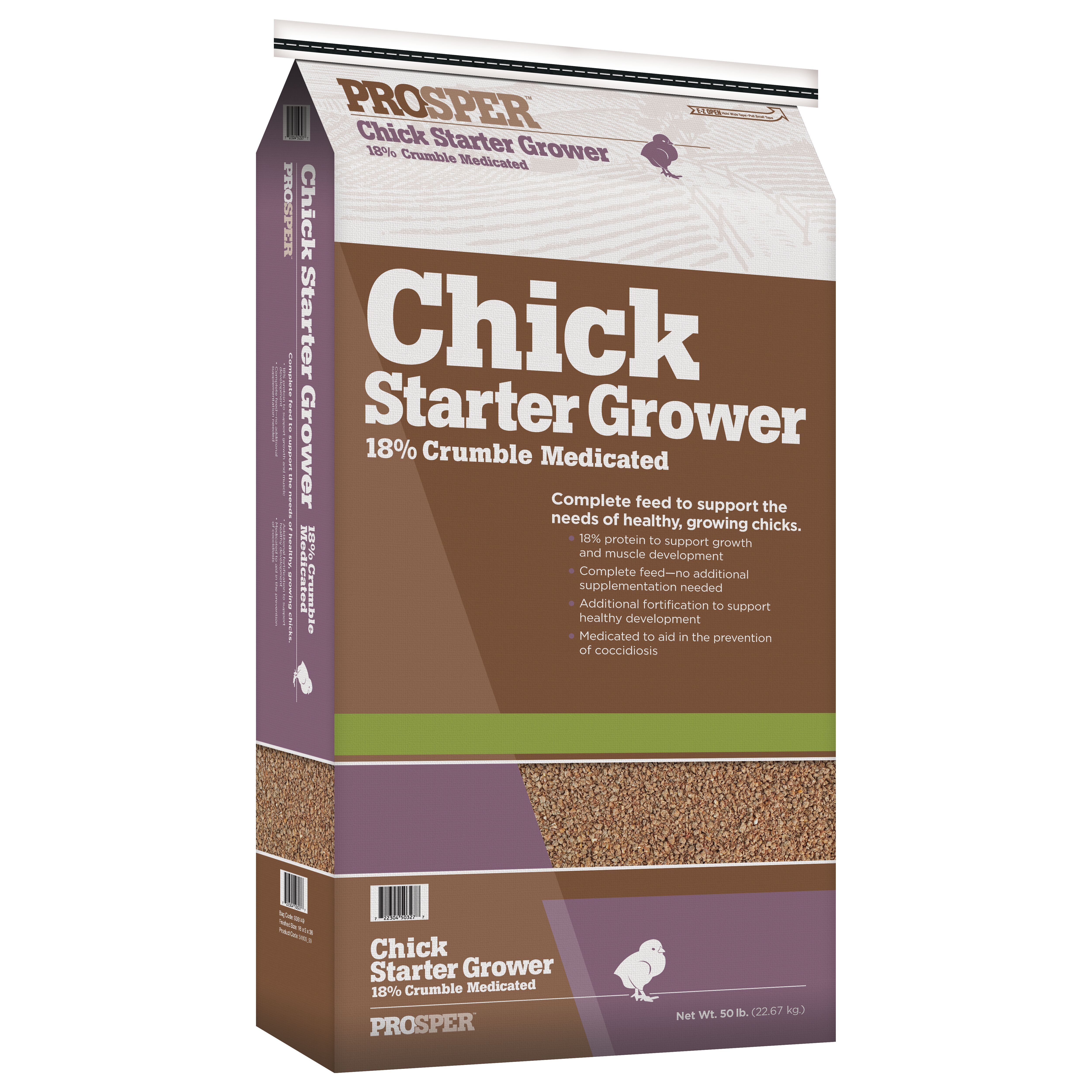 Prosper Chick Starter Grower 18% Crumble Medicated