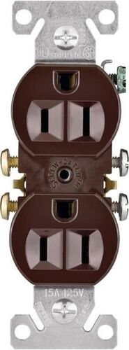 Cooper Wiring 15 A, 125 VAC, 2 Pole Grounded Straight Blade Duplex ...