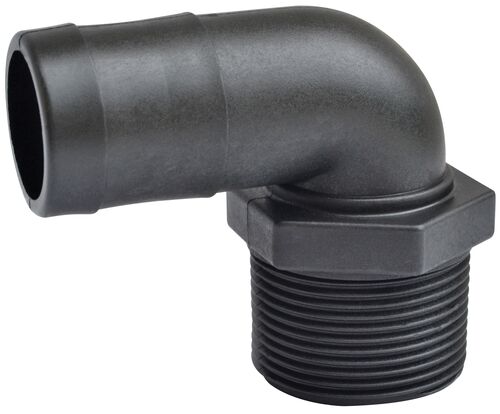 Green Leaf Hose Barb 2" Male NPT x 2" Hose Barb 90 Degree Elbow